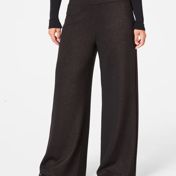 SPANX | Pants & Jumpsuits | Spanx Air Essentials Wide Leg Pant Black ...